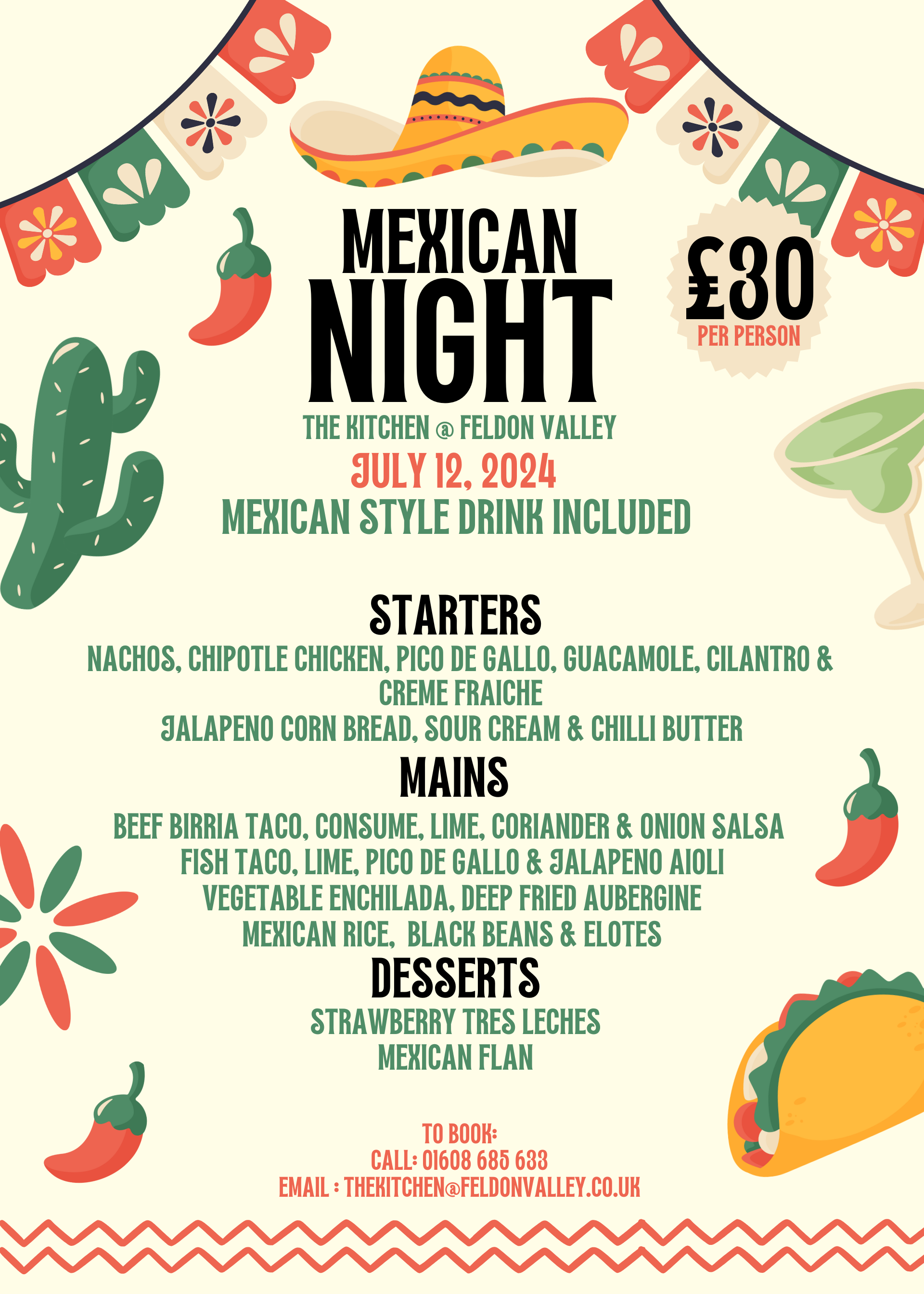 Join Us in the Cotswolds for Mexican Night | Feldon Valley